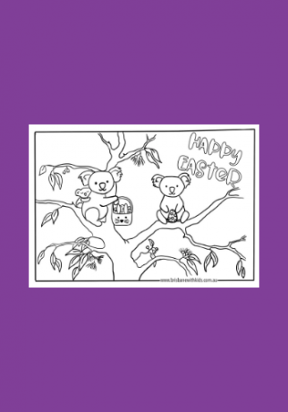 Australian Themed Easter Colouring Pages - Brisbane Kids